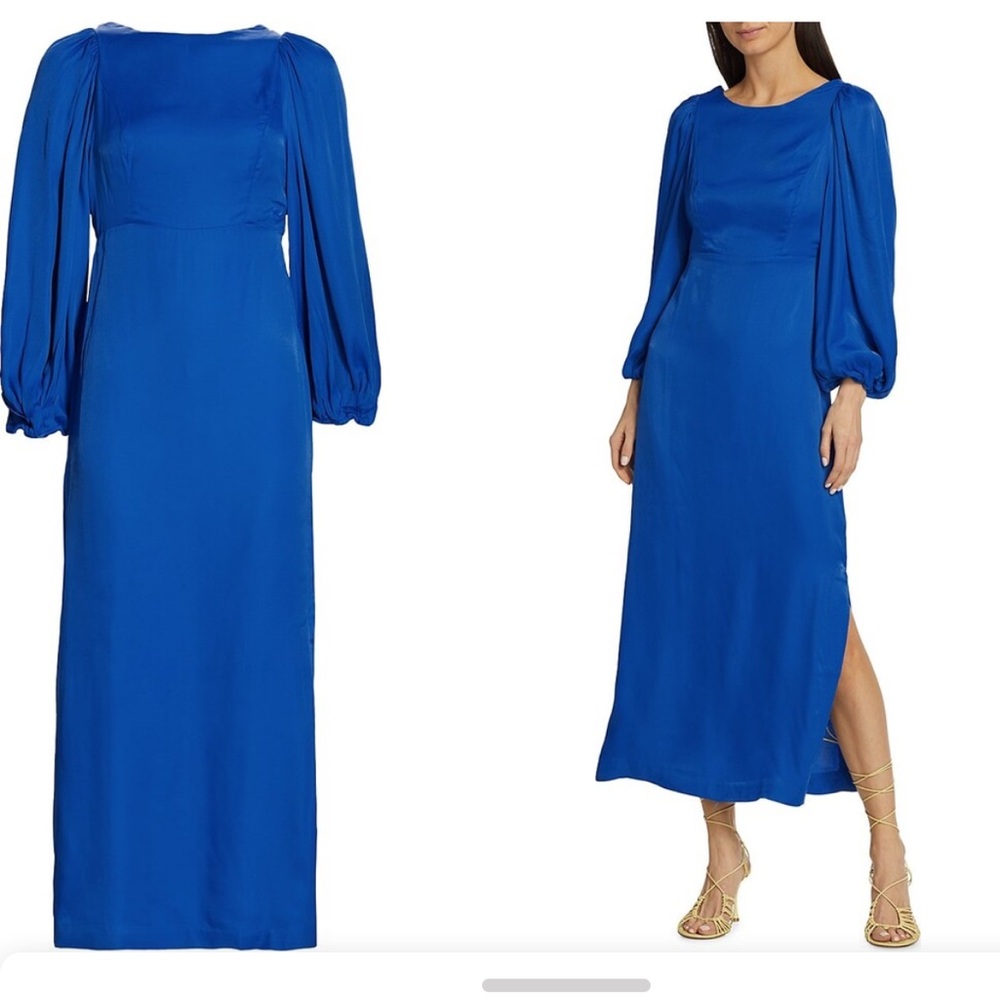 Farm Rio Blue Midi Dress - Gem